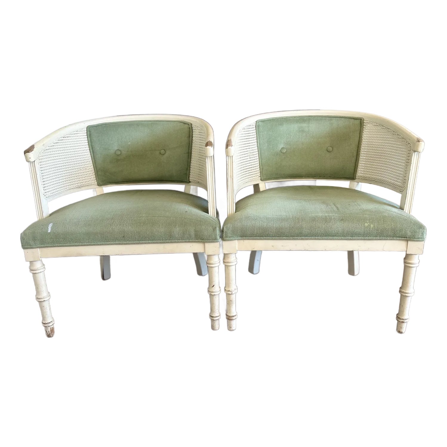 Palm Beach Collection - Barrel Back Side Chairs - A Pair | Chairish