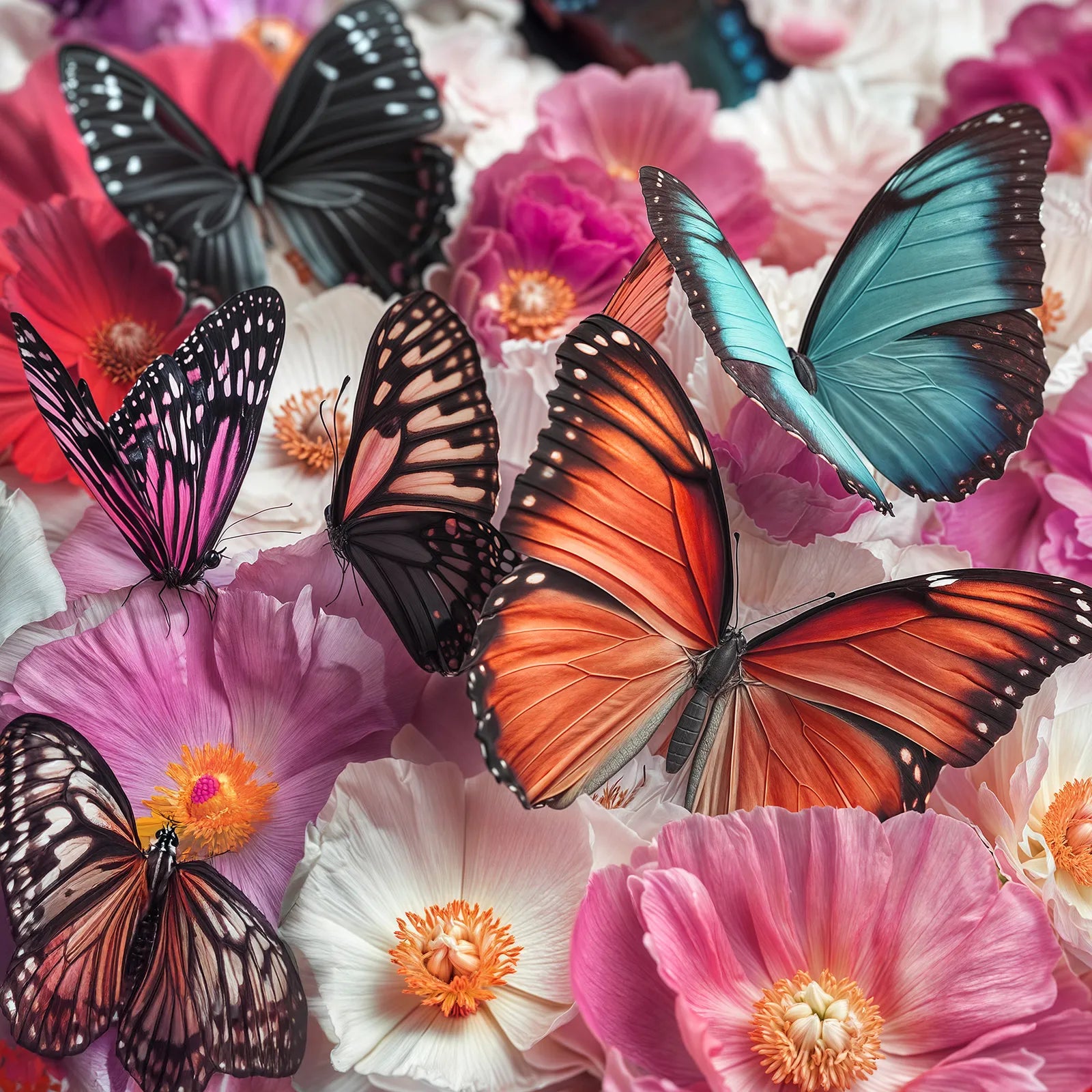 "Butterfly Garden 75" Contemporary Color Photography | Chairish