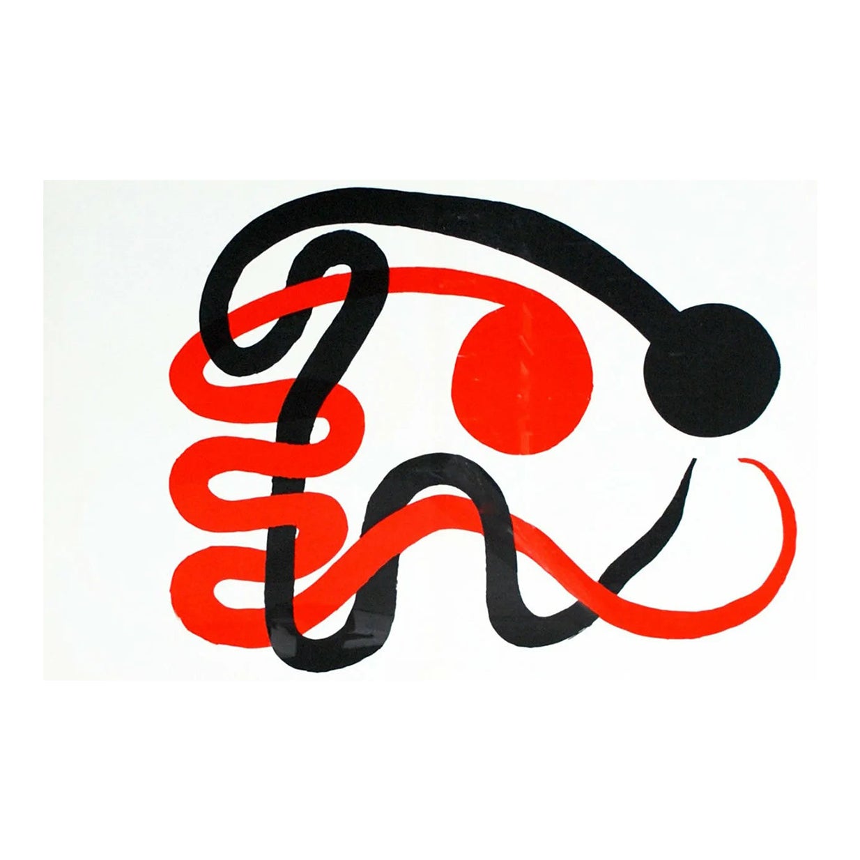 1973 Calder Original Lithograph DM49201d Derriere Le Miroir | Chairish