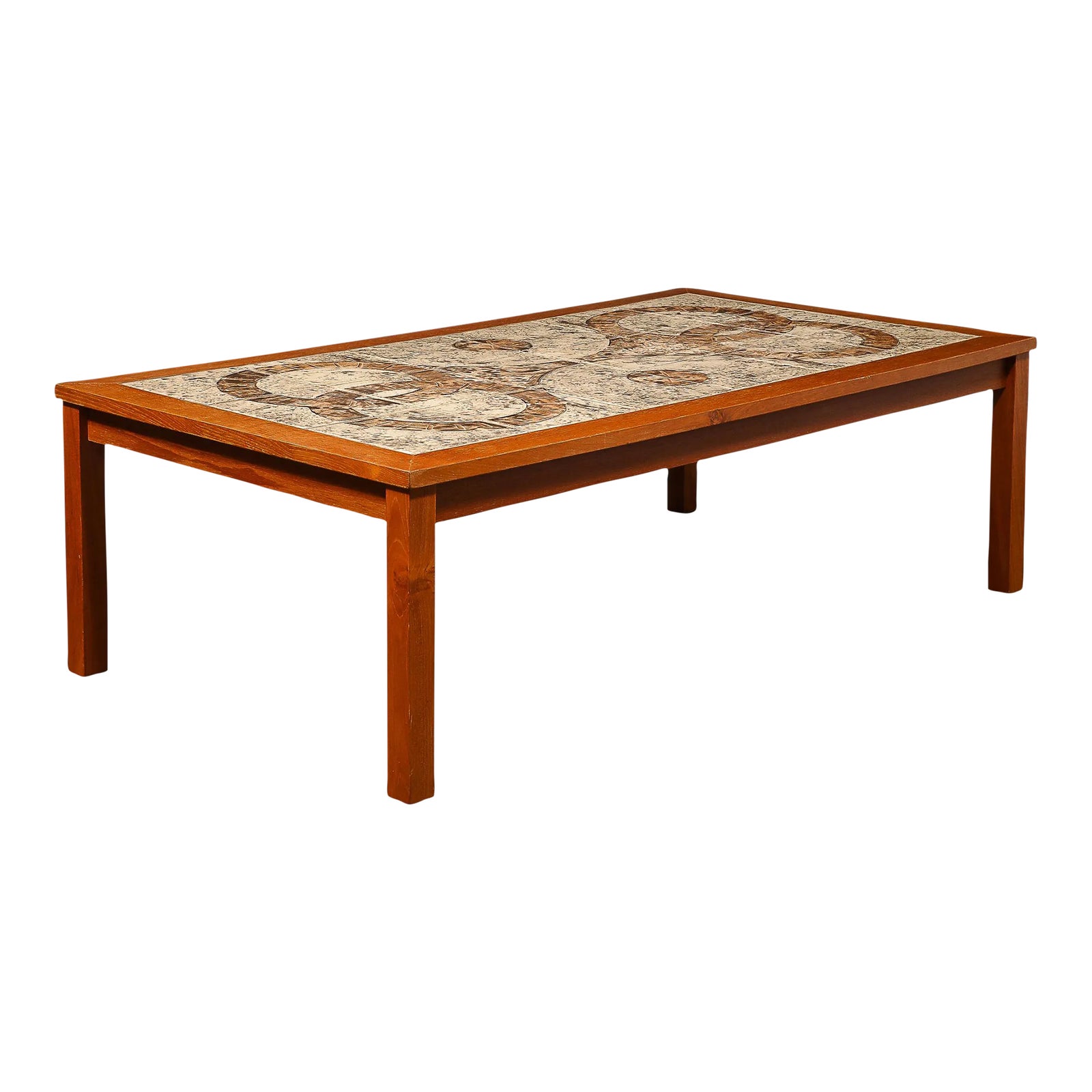 Mid-Century Modernist Teak & Ceramic Tile Topped Cocktail Table by ...