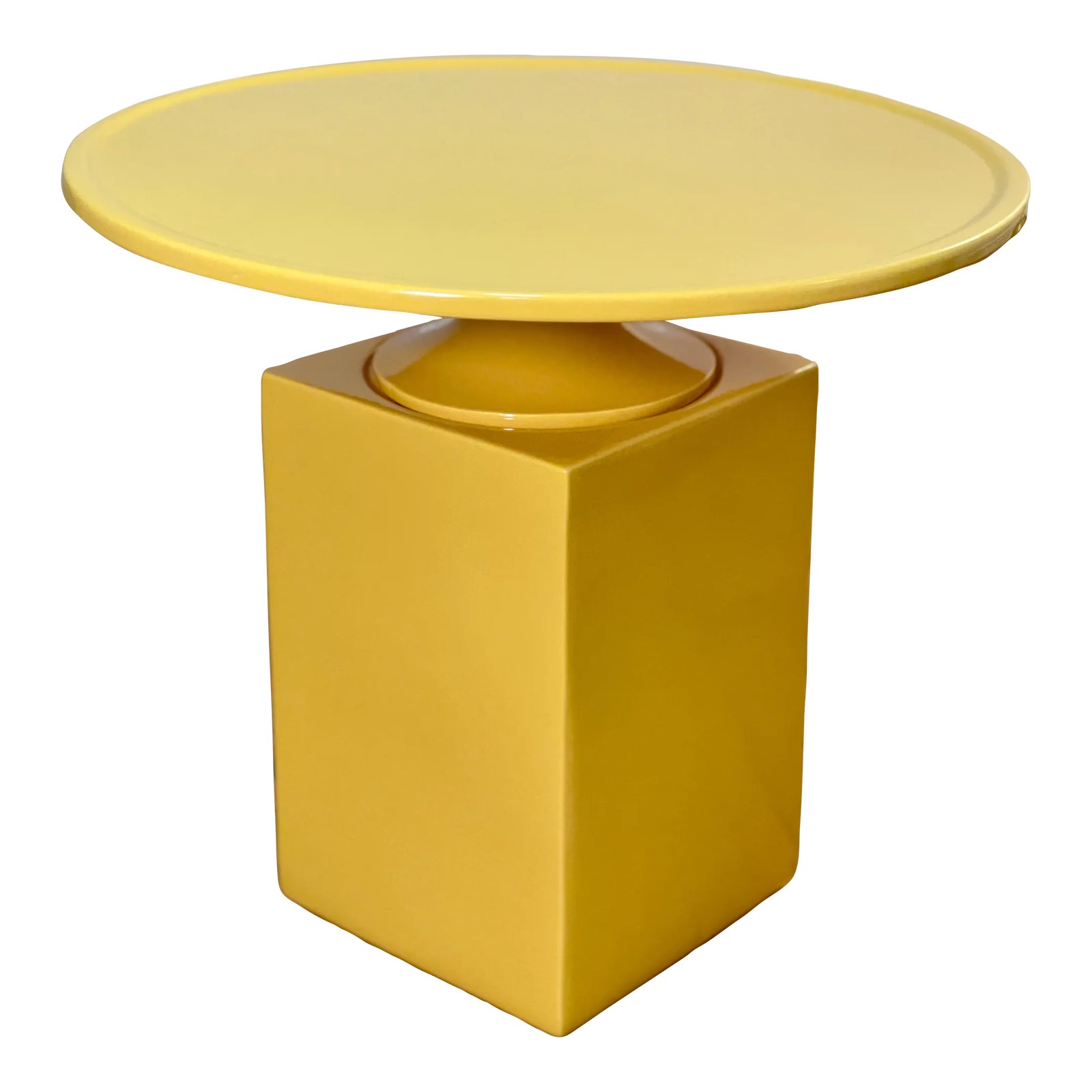 Christophe Delcourt Ouk Yellow Side Table | Chairish