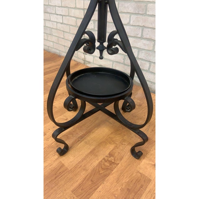 Mid 20th Century Vintage Cast Iron Coat Rack With Umbrella Stand | Chairish