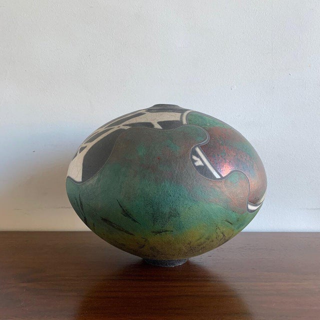 Vintage Raku-Style Signed Pottery | Chairish