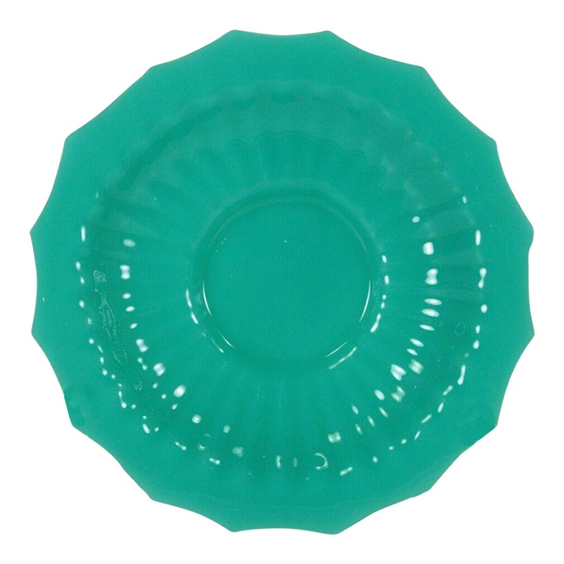 1800's/1900's Chinese Peking Glass Turquoise Blue 16-Side Shape Plate ...