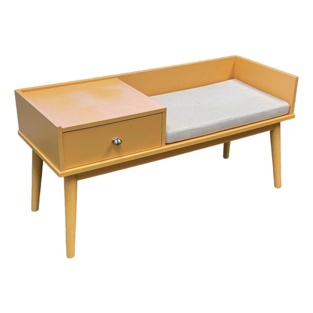 Hartnett Yellow Entryway Bench | Chairish