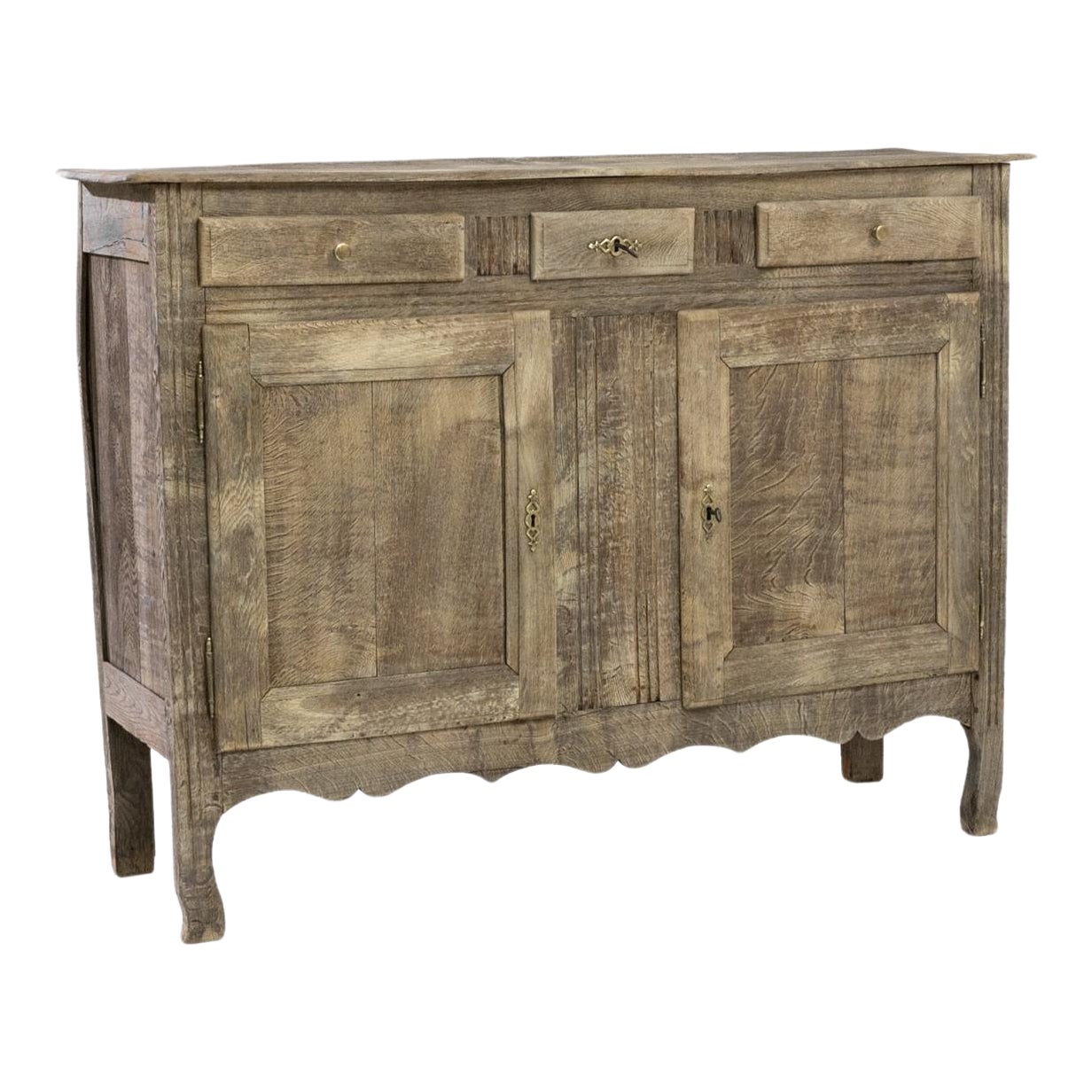 1860s French Bleached Oak Buffet | Chairish