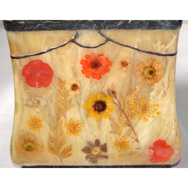 Late 20th Century Bohemian Tan Acrylic Pressed Fresh Fields Dried ...