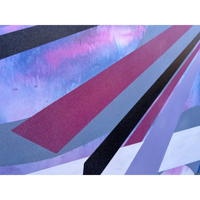 1980's Oversize Roy Schallenberg (1945-2010) Geometric Abstract ...