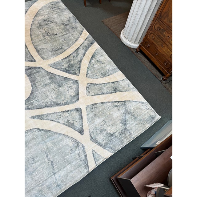 8ft11in × 11ft12in Global Views Meander Wool + Silk Area Rug | Chairish