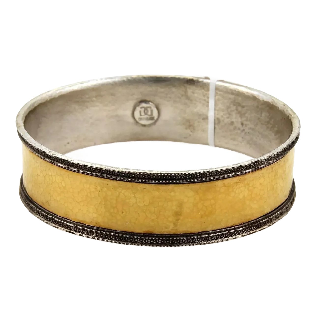 Late 20th Century Gurhan Lancelot 24k Gold & Sterling Wide Bangle ...