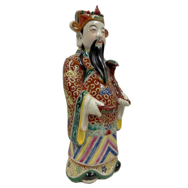 Early 20th Century Chinese Fu Lu Shou Feng Shui Trio Gods Figurines ...