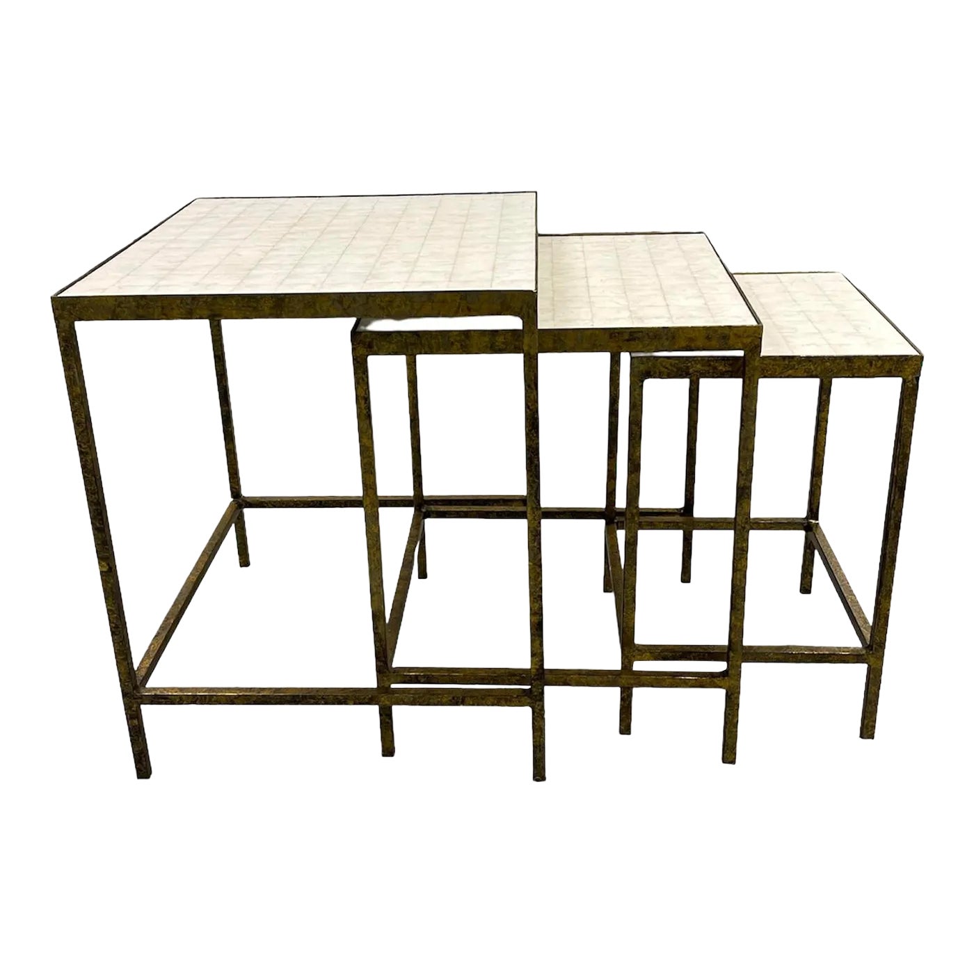 Oly Studio Jonathan Shell Nesting Tables - Set/3 | Chairish