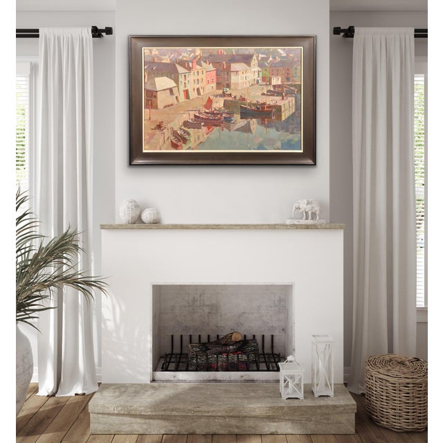 1950s "Before the Hot Day Brightens to Blue (Mevagissey Harbor ...