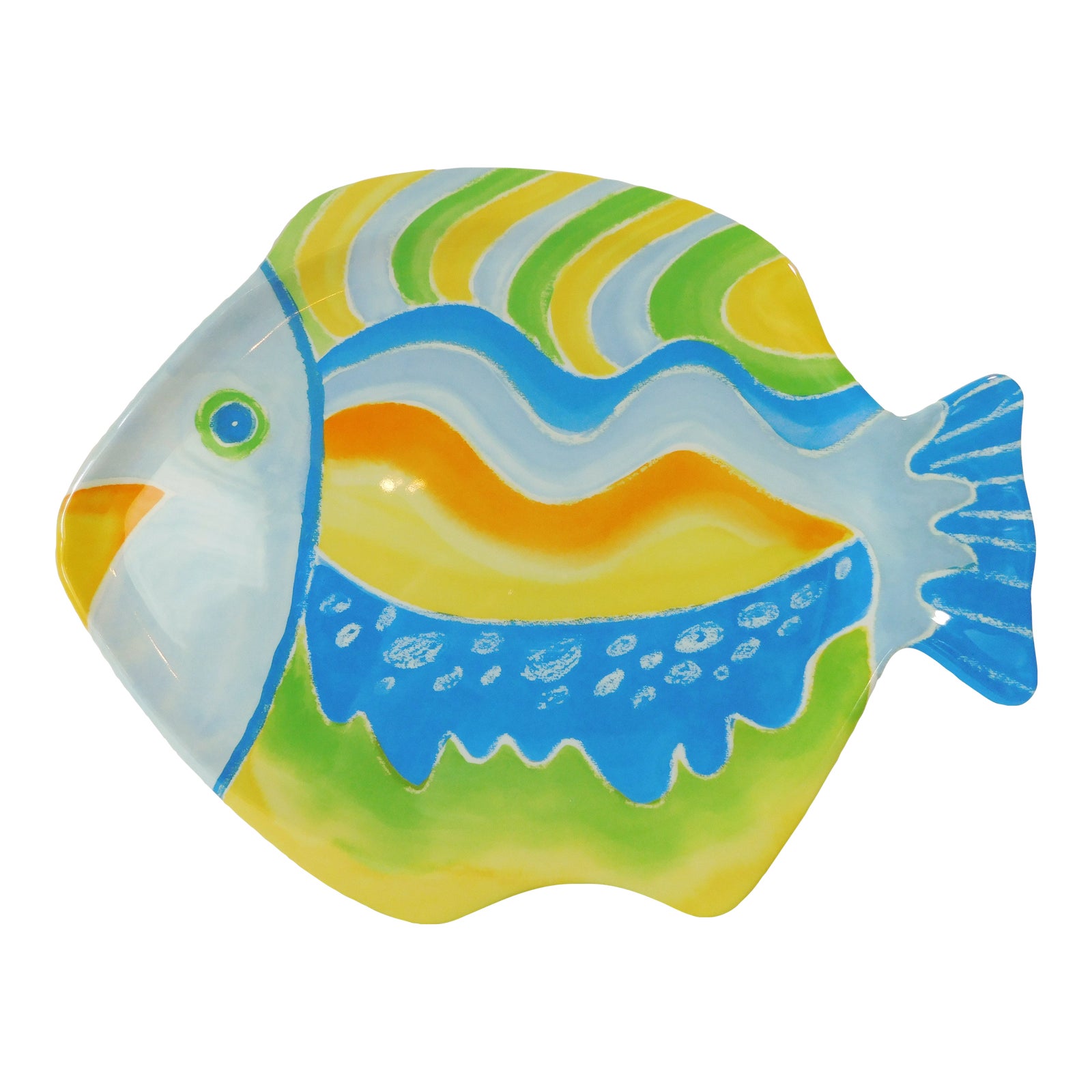 Large Melamine Plastic Figural Fish Patio Outdoor Pool Summer Serving ...