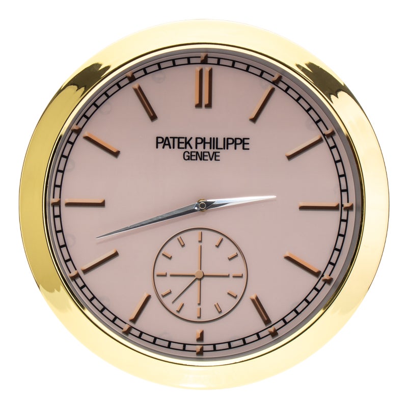 Gold Concessionary Swiss Wall Clock from Patek Philippe, 2010s | Chairish