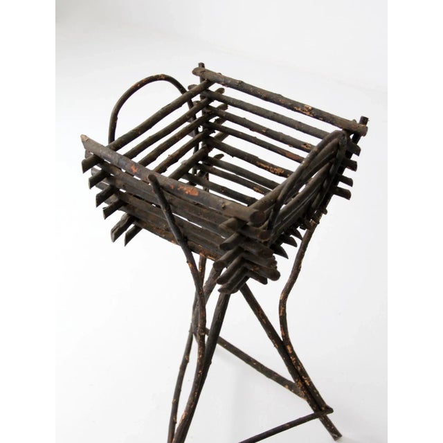 Antique Adriondack Twig Plant Stand | Chairish