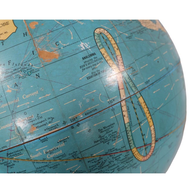 Mid Century World Globe by Crames C 1950/60's | Chairish