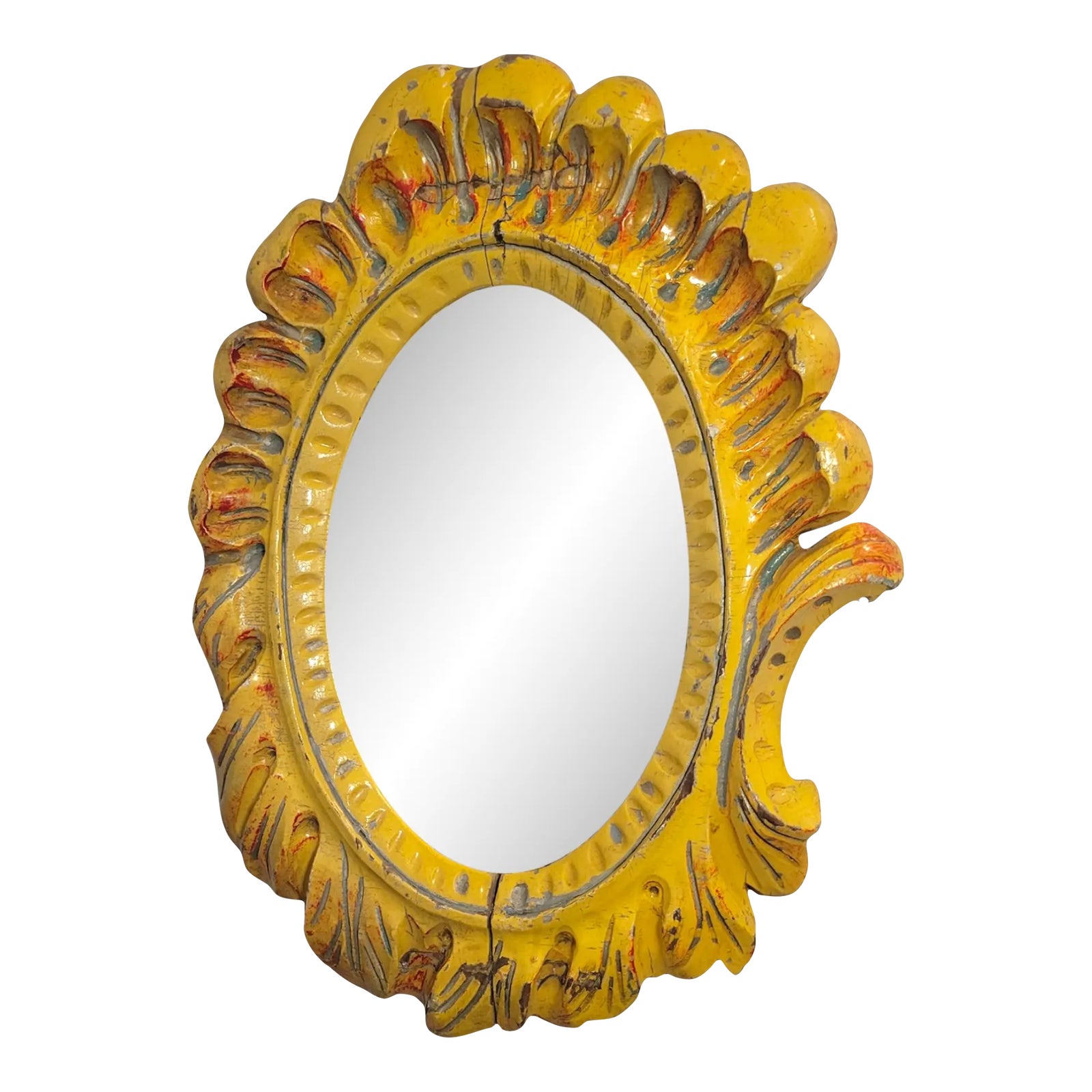 Early 20th Century Antique Circus Carousel Carnival Mirror | Chairish