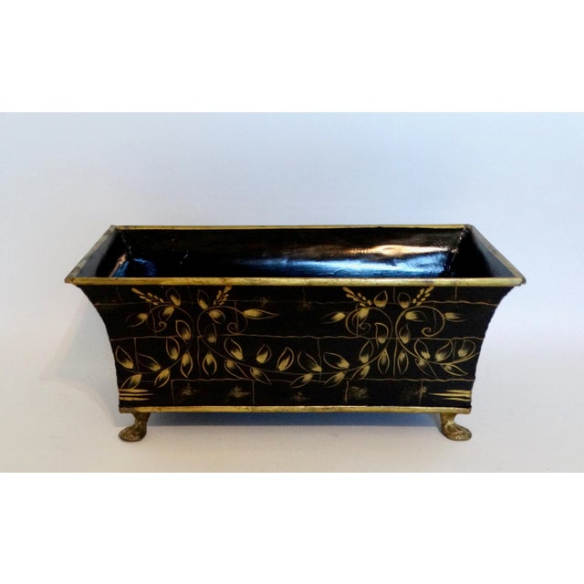 Antique French Tole Footed Jardiniere Cachepot | Chairish