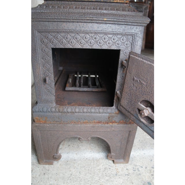 Antique Norwegian Kalani Vasgyar Cast Iron Stacking Castle Stove Heater ...