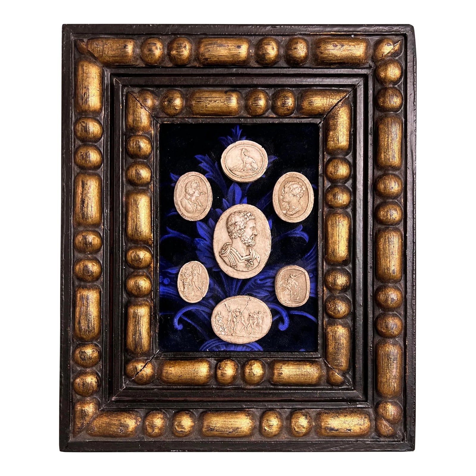 Baroque Style Wood Frame With 19th Century Italian Grand Tour Plaster ...