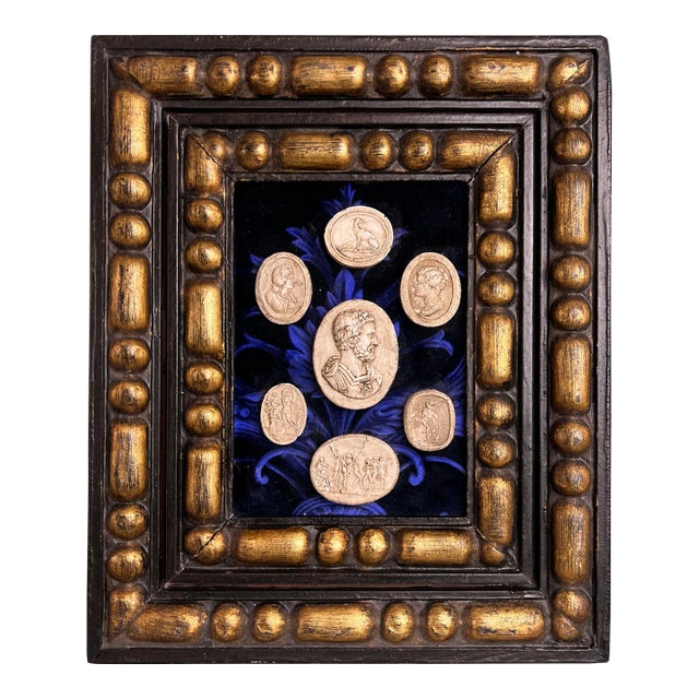 Baroque Style Wood Frame With 19th Century Italian Grand Tour Plaster ...