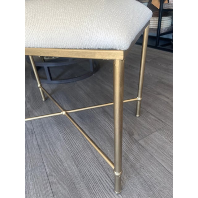 Uttermost Small Gold Framed Bench | Chairish