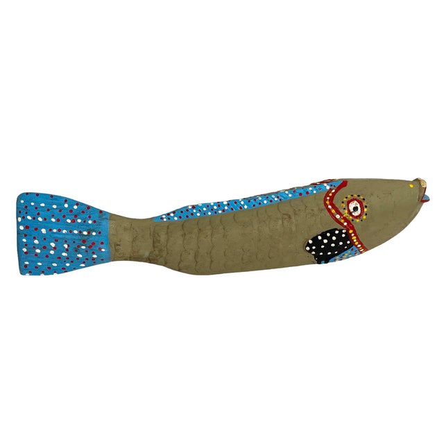 African Wooden Fish Bozo Tribe Mali 20.5" | Chairish