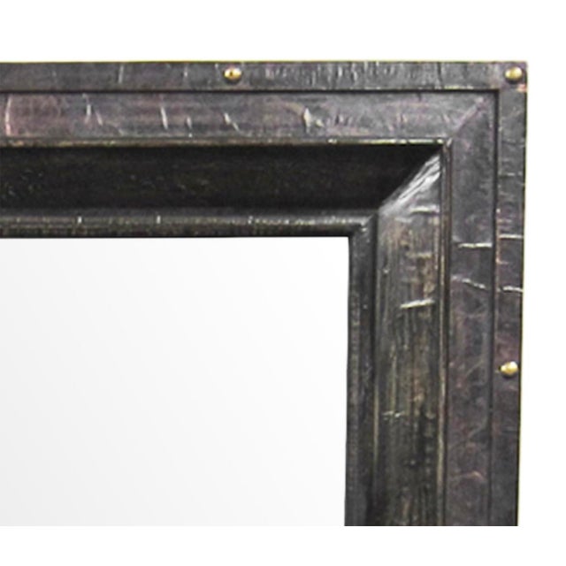 Black Metal Work Large Mirror | Chairish