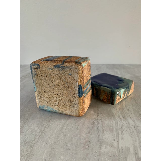 Studio Ceramic Stoneware Drip Glaze Box | Chairish