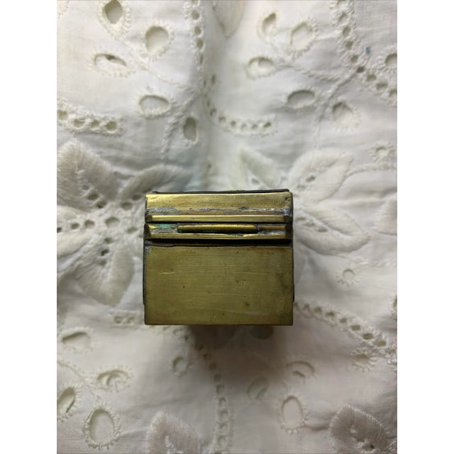 1920s Antique Chinese China Champleve Enamel Stamp Box Small Floral ...