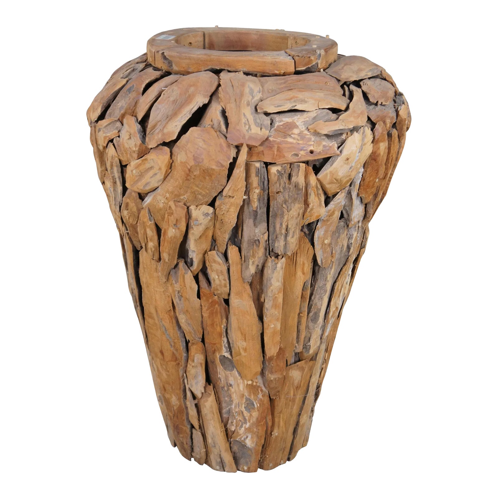 Large Mid 20th Century Decorative Rustic Reclaimed Teak Root Wood Floor ...