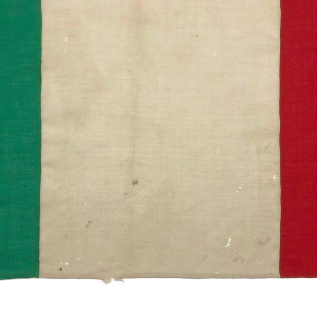Reconstructed Vintage Wool Flag of Italy | Chairish