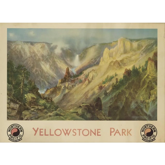"Yellowstone Park" Northern Pacific Railroad Poster, After Thomas Moran ...