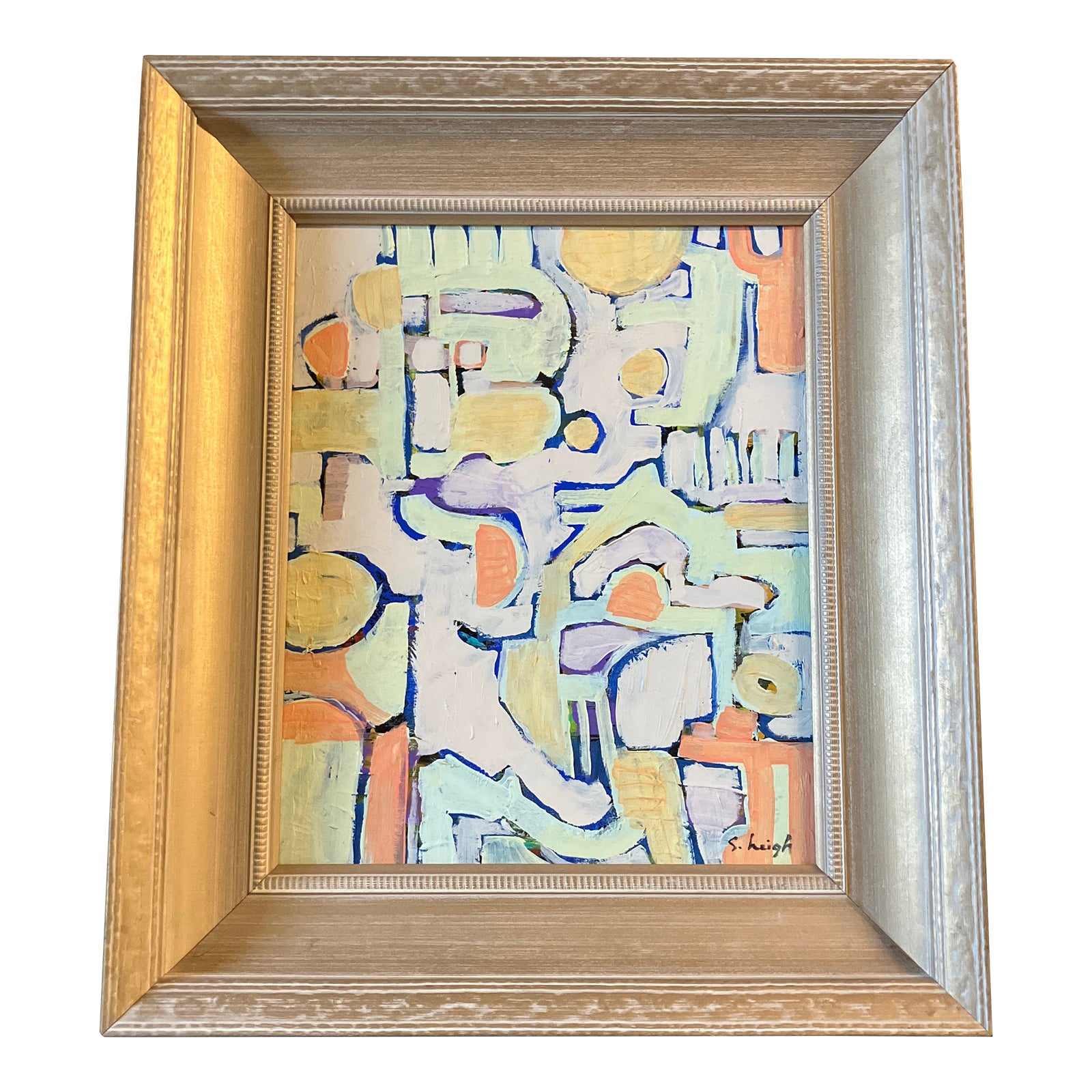 Contemporary Original Stephen Heigh Abstract Painting Vintage Frame ...