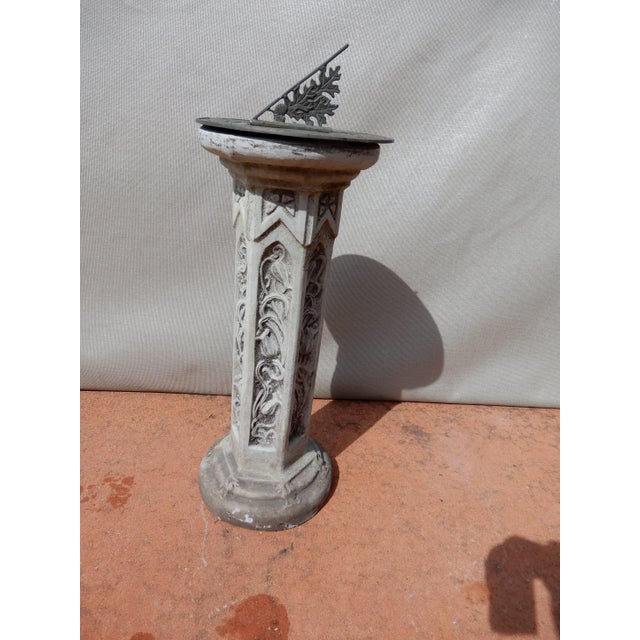 Sun Dial Cast Stone | Chairish