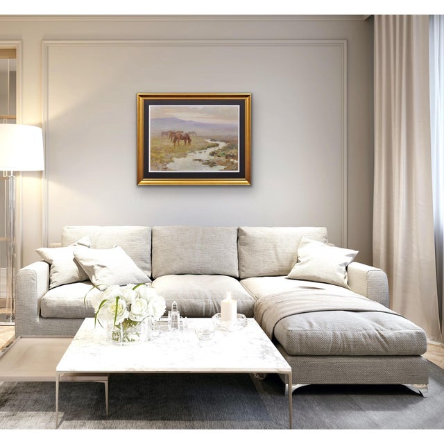 Charles Walter Simpson 1885 - 1971. English. Dartmoor Ponies. Oil on ...