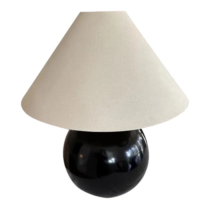 McGuire Lacquer Ball Lamp | Chairish