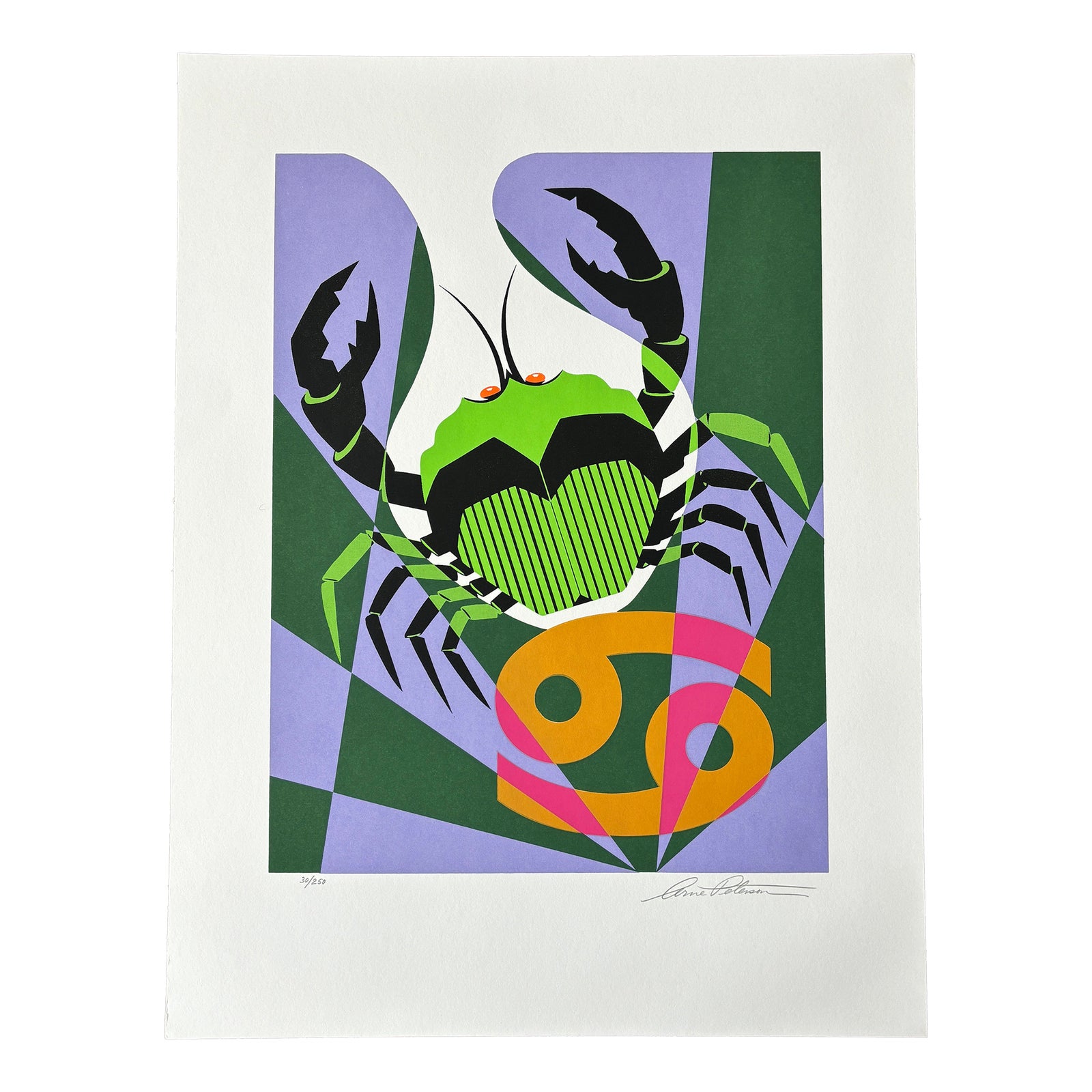 1960s Signed Horoscope Print by Arne Peterson, Cancer | Chairish