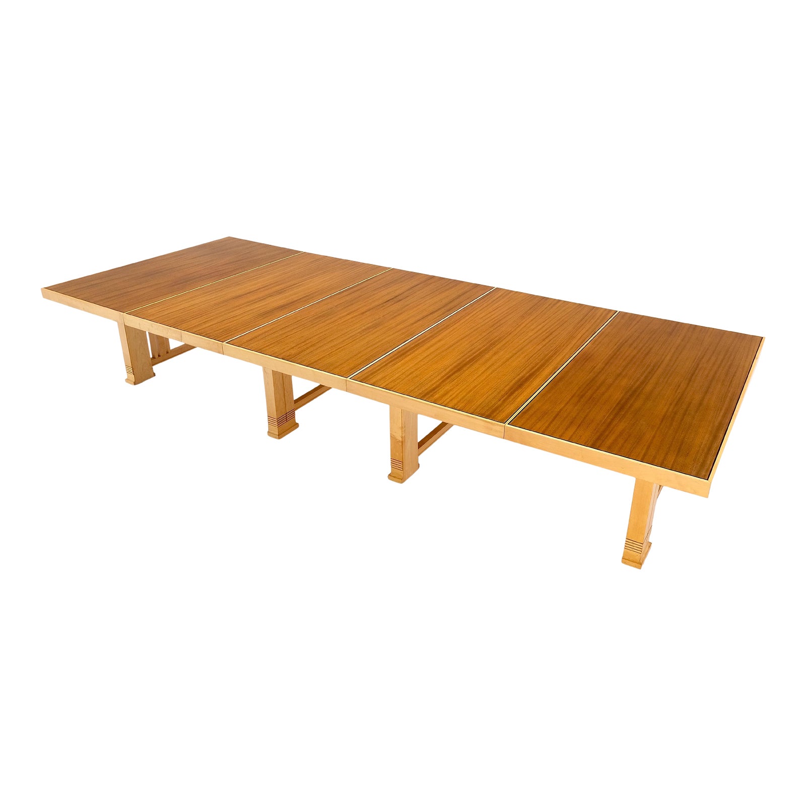Very Large 3 Leaves Square Gate Leg Dining Conference Custom Table ...