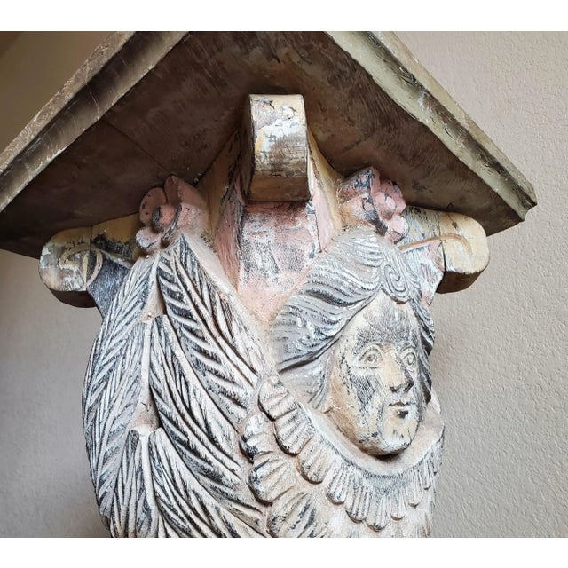 Magnificent 19th Century Baroque Architectural Salvage Carved & Painted ...