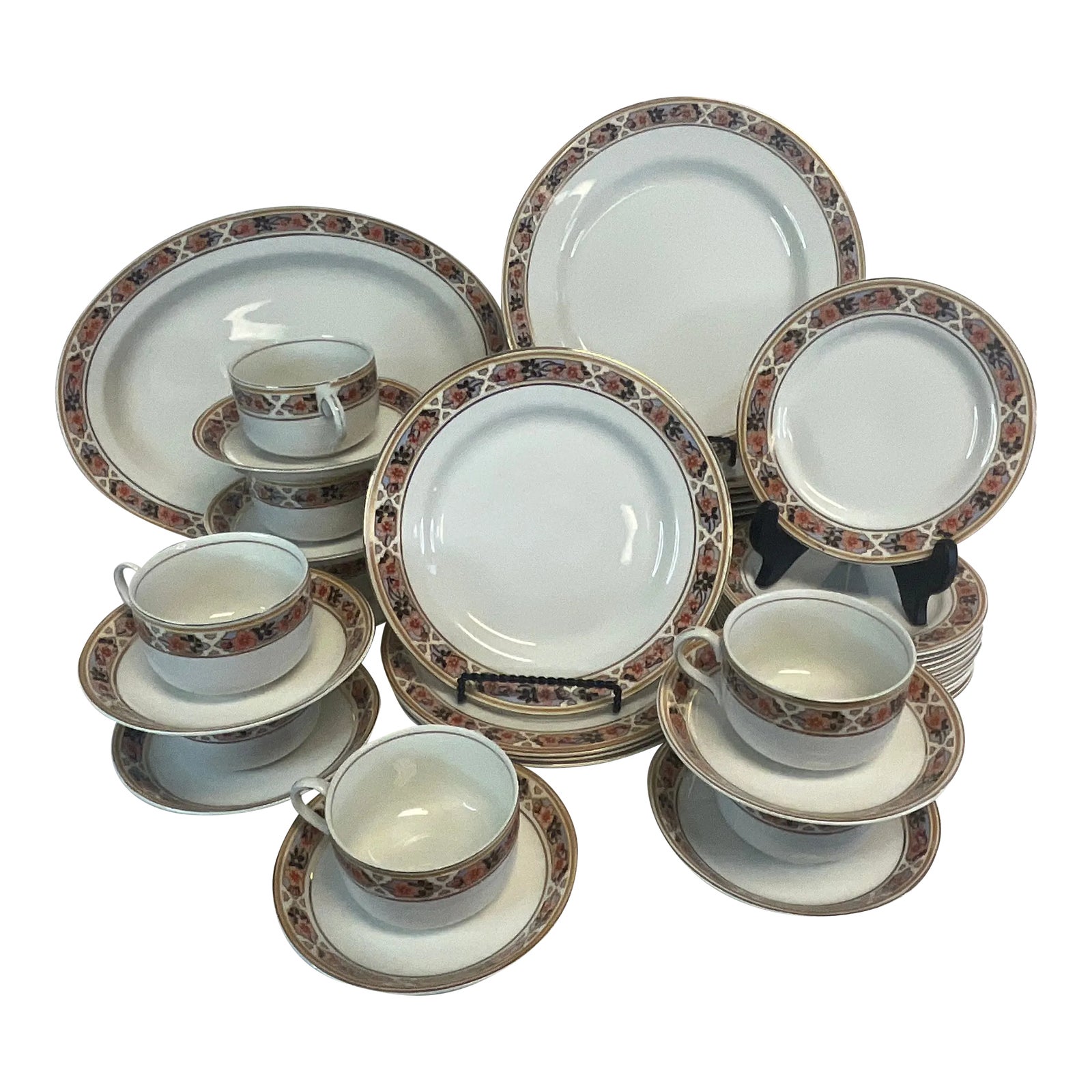 Mid-Century English Rustic European Botanical Rim Johnson Brothers ...