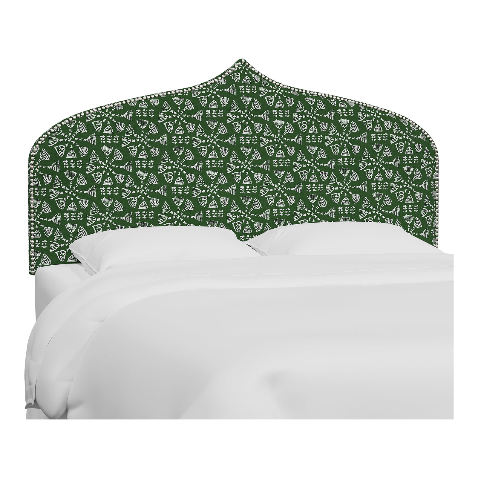 John Robshaw x Cloth & Company King Alina Headboard in Pratham Green ...