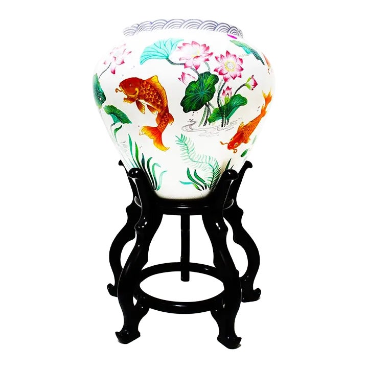 The Vase of the Golden Carp by Zhe-Zhou Jiang for Franklin Mint Limited ...