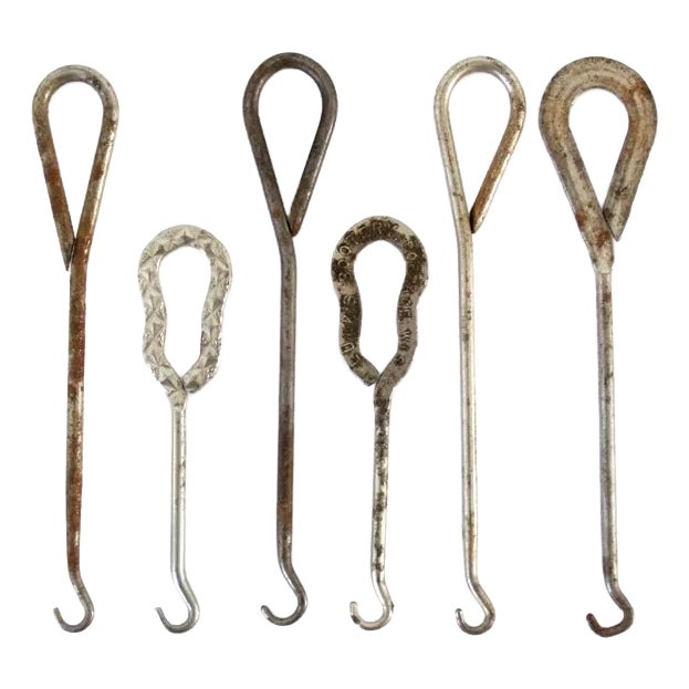 Antique Boot Hook Collection of 6 | Chairish