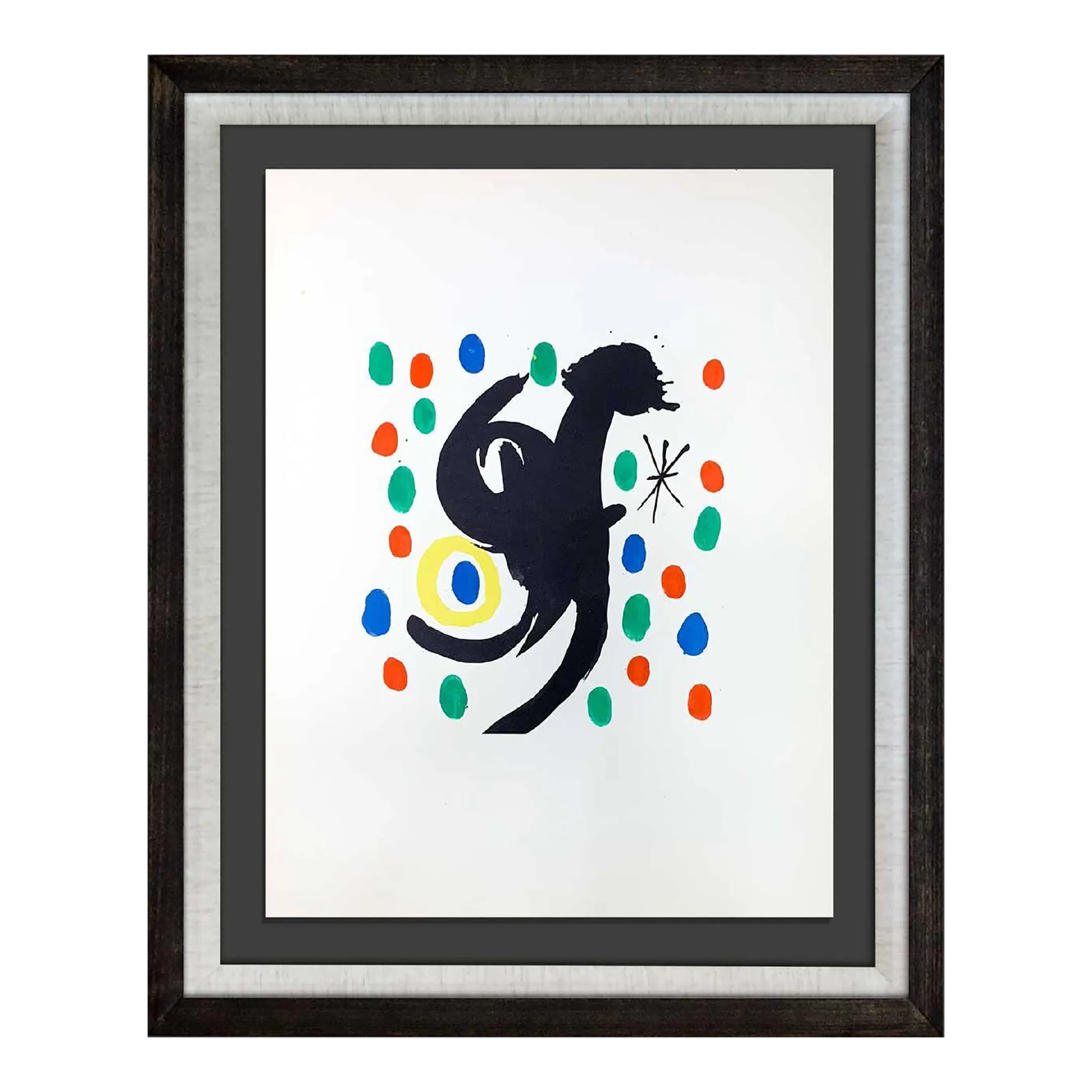 Joan Miro Original Color Lithograph Numbered Limited Ed. W/Custom Frame ...