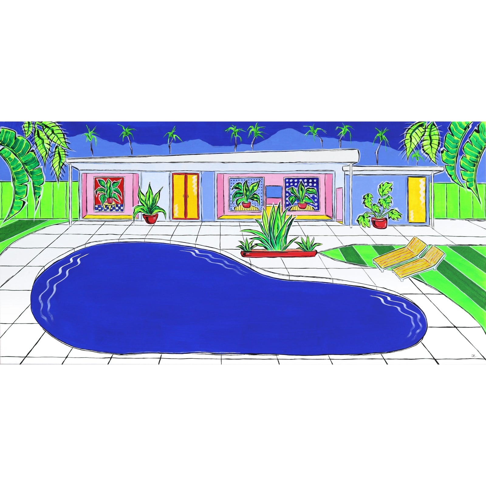 Mountain View - Contemporary Original Fauvist Mid-Century House Garden ...