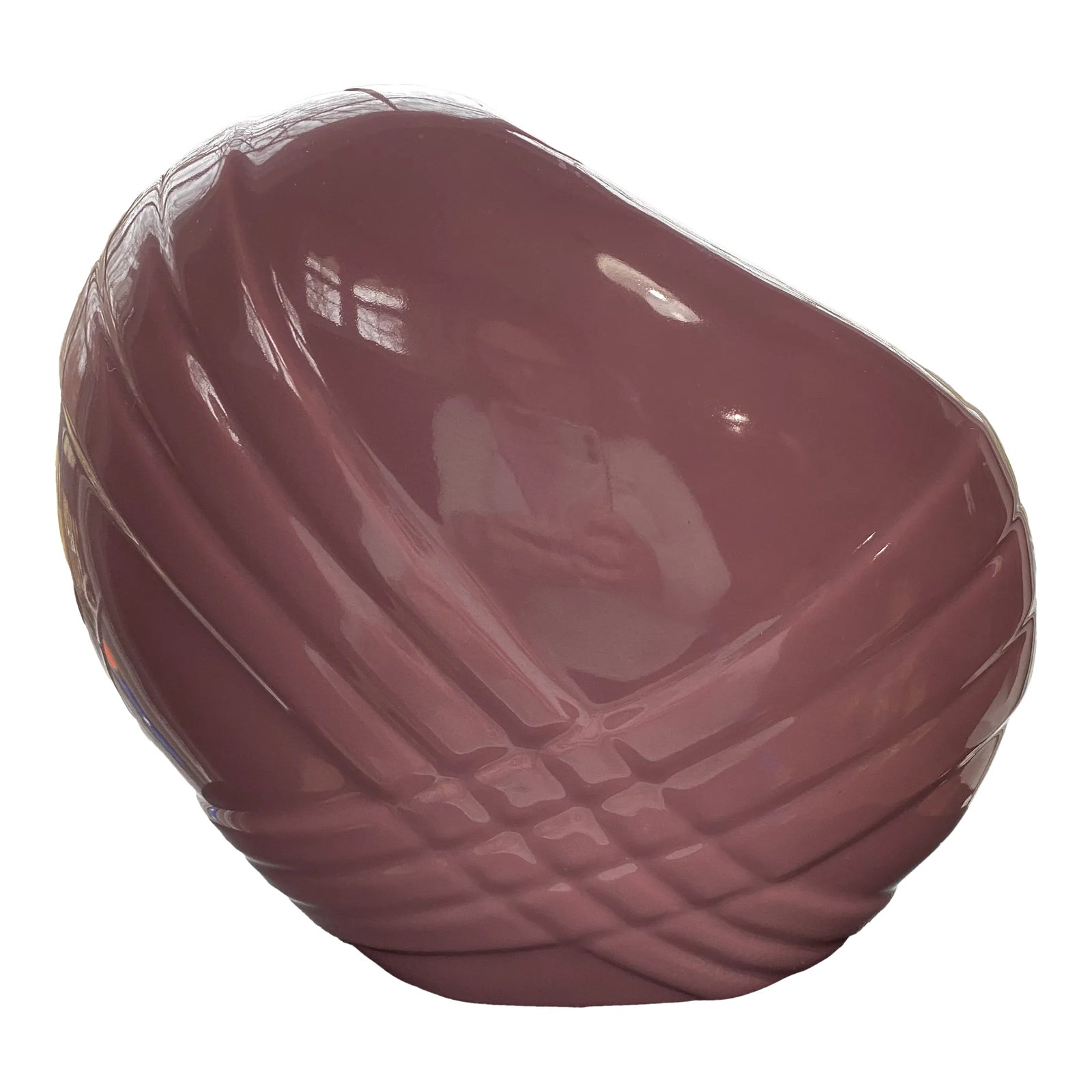 Vintage 1980s Pink Glaze Slanted Art Deco Post Modern Design Vase Criss ...