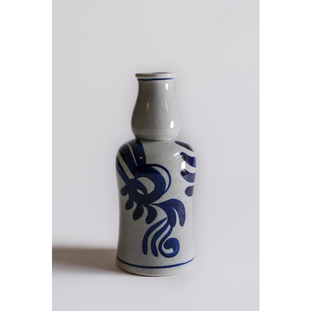 Vintage Lisa Larson "Karolin“ White Blue Vase - Gustavsberg Sweden ...