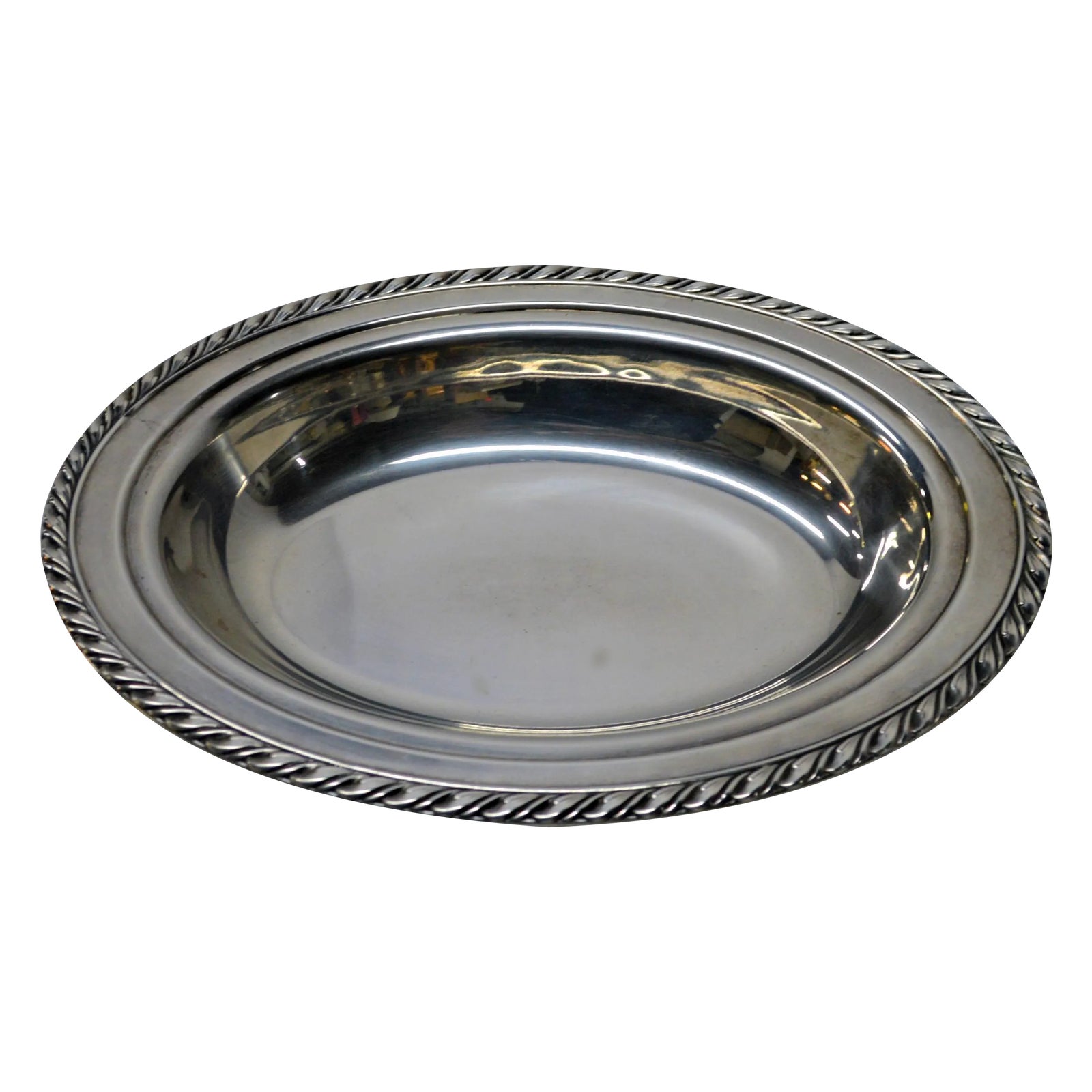 Silver Plated Oval Server Dish | Chairish